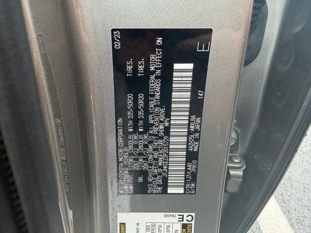 JTJHKCEZ2P2 | VIN Lookup for LEXUS NX HYBRID 2023